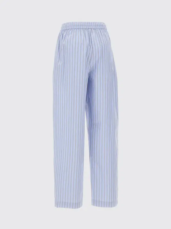 ROTATE BY BIRGER CHRISTENSEN Striped Cotton Palazzo Trousers