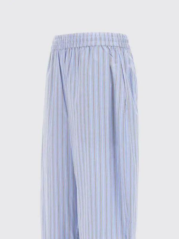 ROTATE BY BIRGER CHRISTENSEN Striped Cotton Palazzo Trousers
