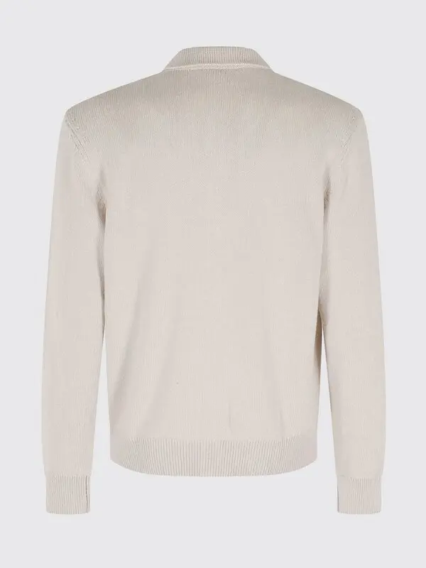 Eleventy Collared Button-up Sweater - Sand