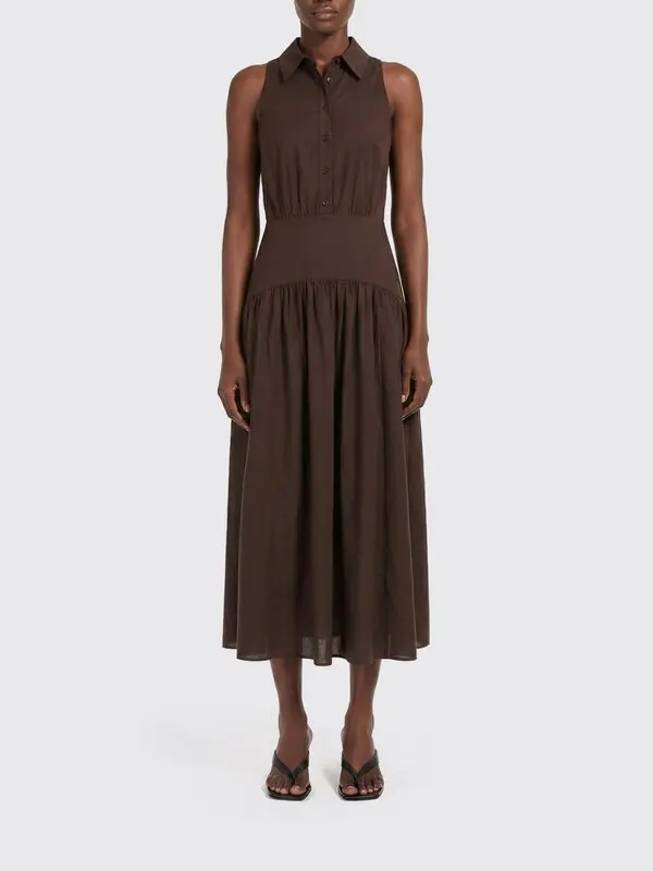Staud Midi Dress - Brown