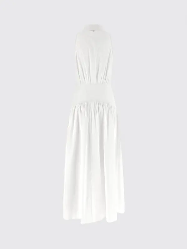 Staud Sleeveless Flared Midi Shirtdress - White