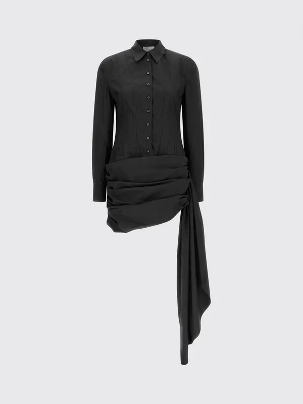 Giuseppe Di Morabito Asymmetrical Mini Shirtdress - Black