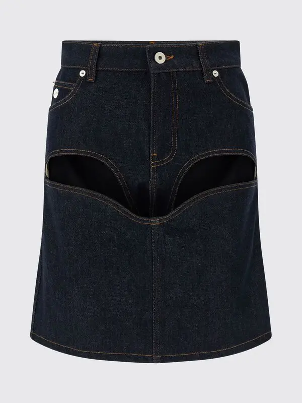 JEAN PAUL GAULTIER Cut-out Denim Mini Skirt - Blue