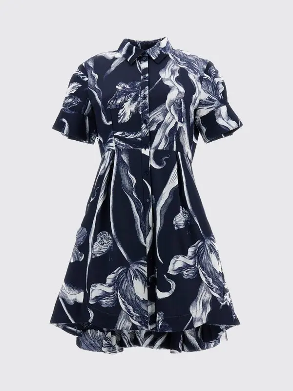 Erdem Floral Cotton Blend Shirt Dress