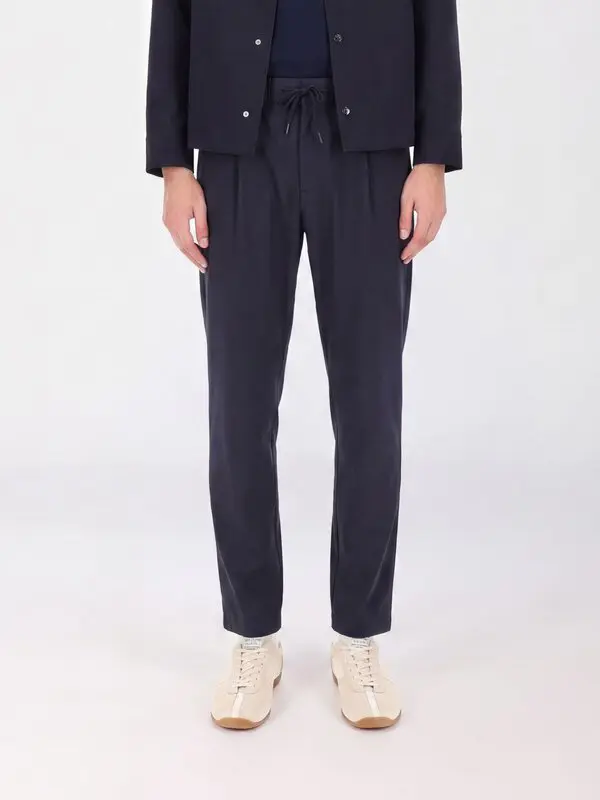 Herno Gabardine Drawstring Trousers - Blue