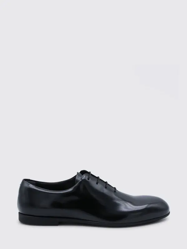 JIL SANDER Polished Leather Oxford Shoes - Black