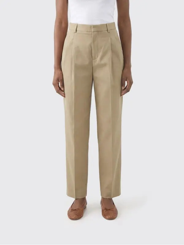 AMI Paris Tailored Wide Leg Pants - Beige