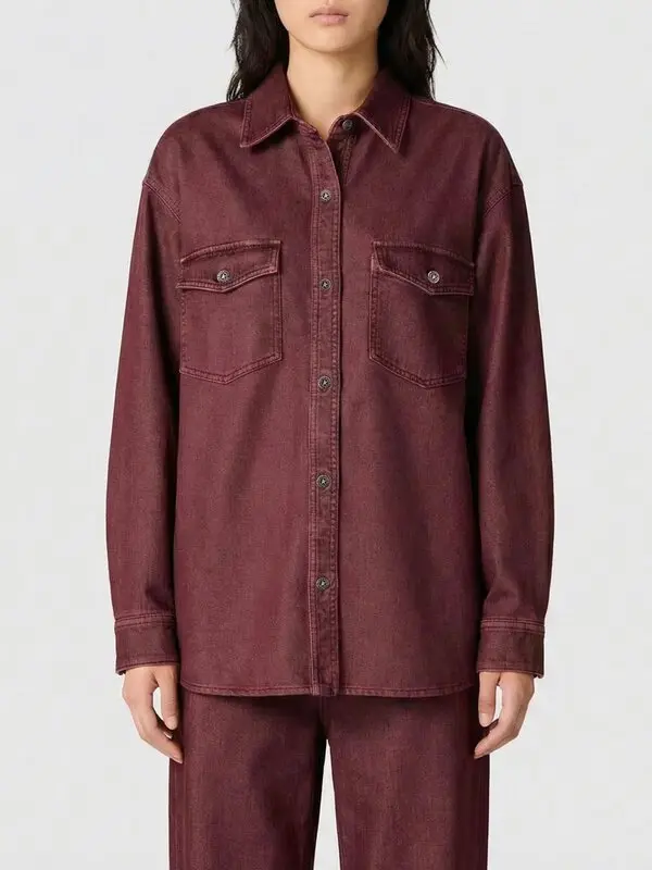 GOLDEN GOOSE Cotton Denim Shirt - Burnt