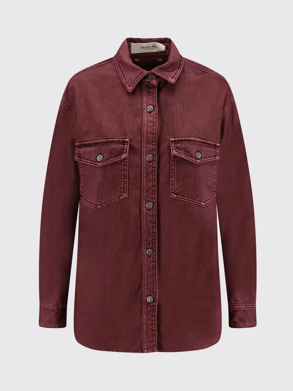 GOLDEN GOOSE Cotton Denim Shirt - Burnt