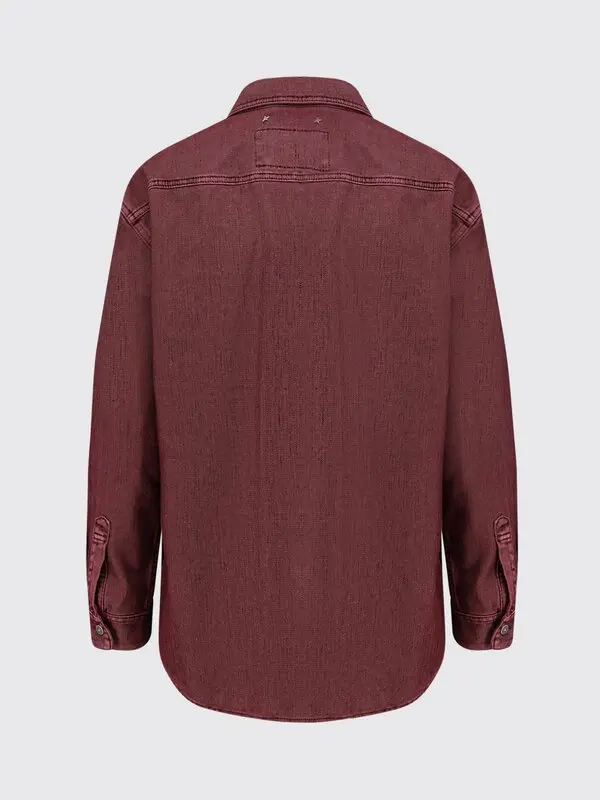 GOLDEN GOOSE Cotton Denim Shirt - Burnt