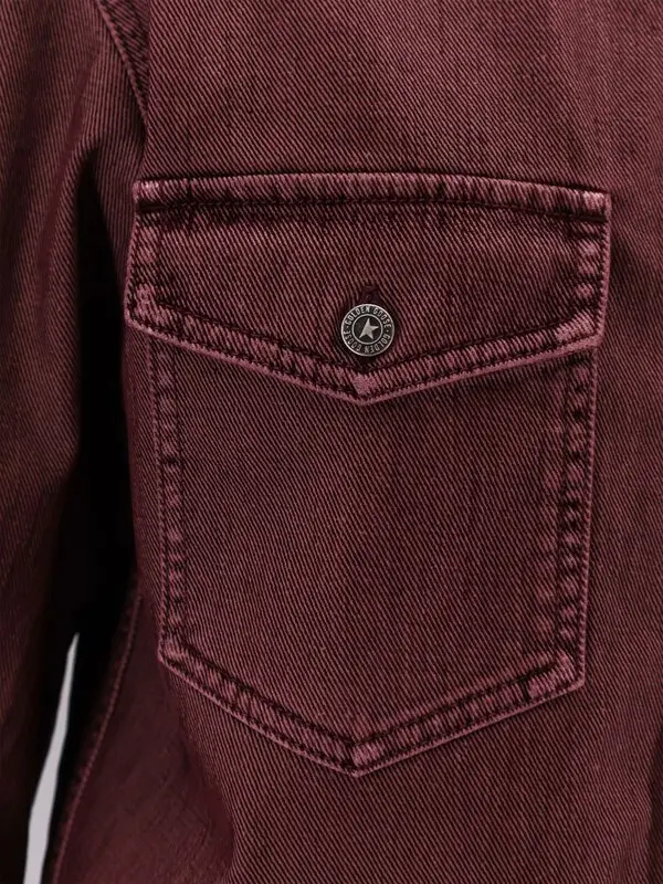 GOLDEN GOOSE Cotton Denim Shirt - Burnt