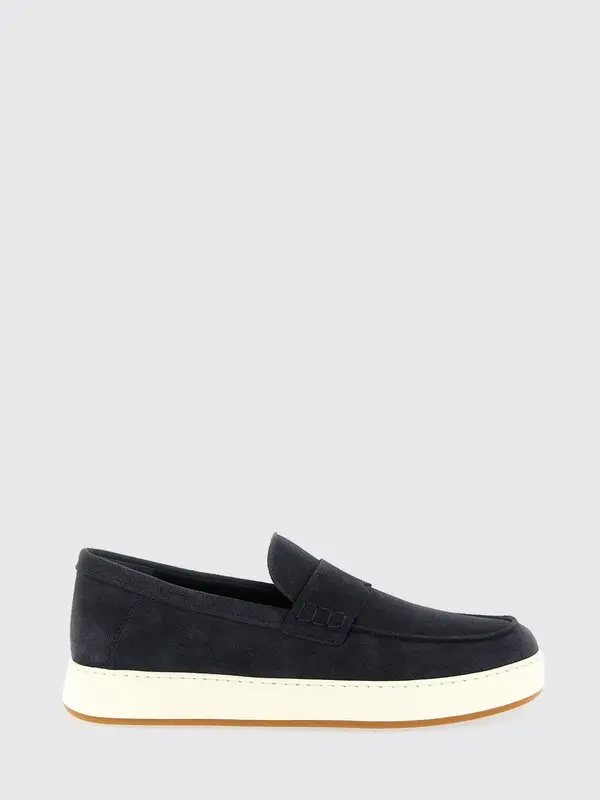 Hogan Suede Calfskin Loafers - Blue