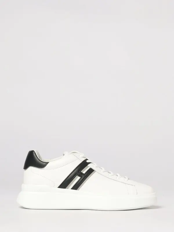 Hogan H580 Hammered Leather Sneakers - White