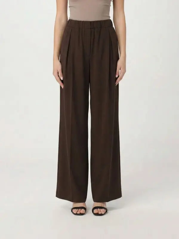 JIL SANDER Wide-leg Viscose Trousers - Brown
