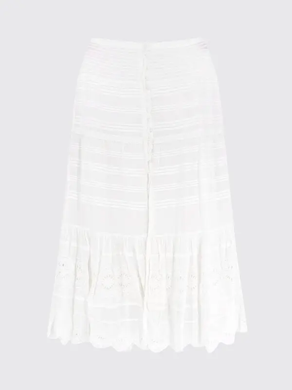 Isabel Marant Tiered Maxi Skirt - White