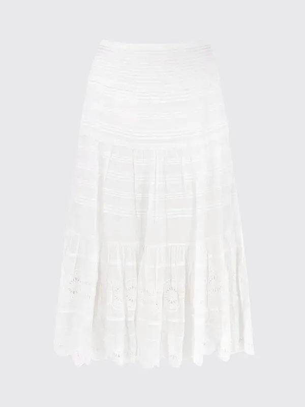 Isabel Marant Tiered Maxi Skirt - White