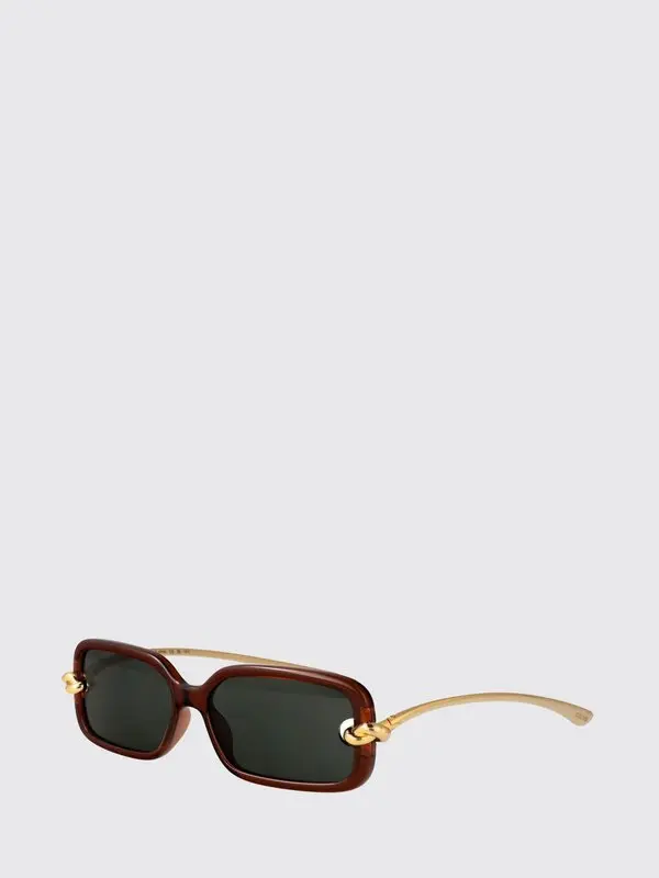 Bottega Veneta Bv1439s Metal And Acetate Sunglasses - Brown