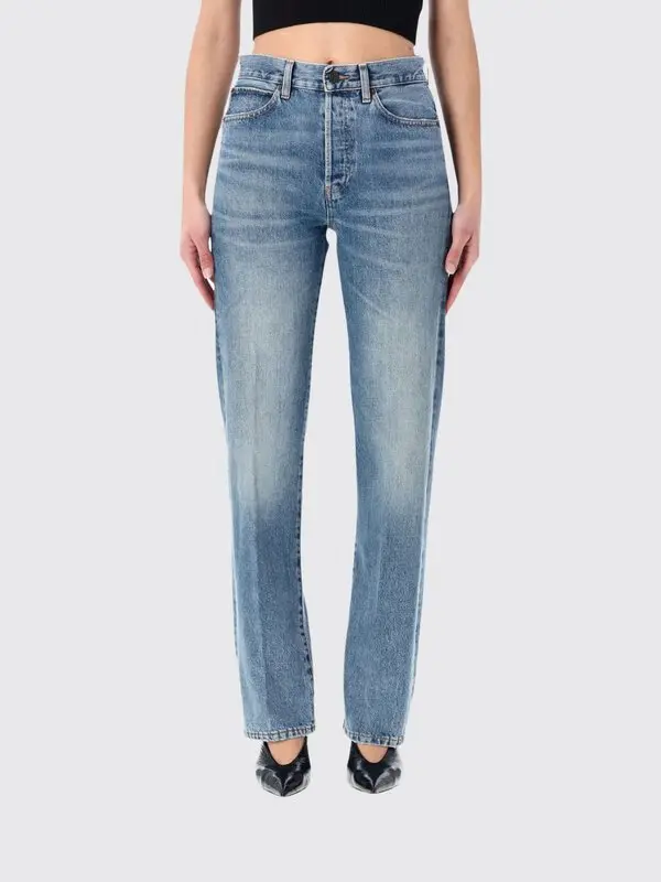 FRAME Straight Cotton Jeans - Denim