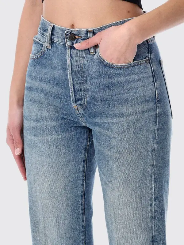 FRAME Straight Cotton Jeans - Denim