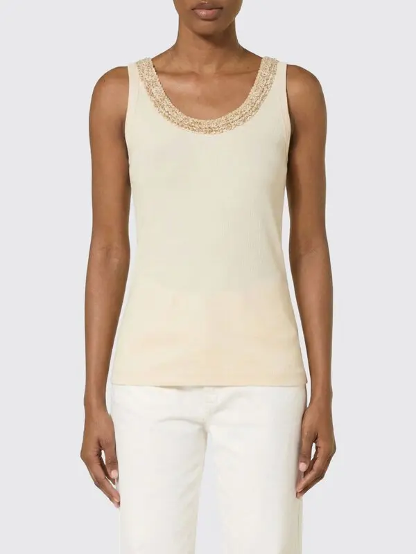 Fabiana Filippi Embellished Neck Tank - Butter