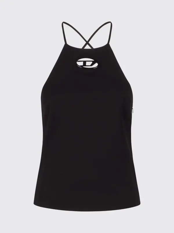 DIESEL® Halter Neck Crop Top With Monogram Detail