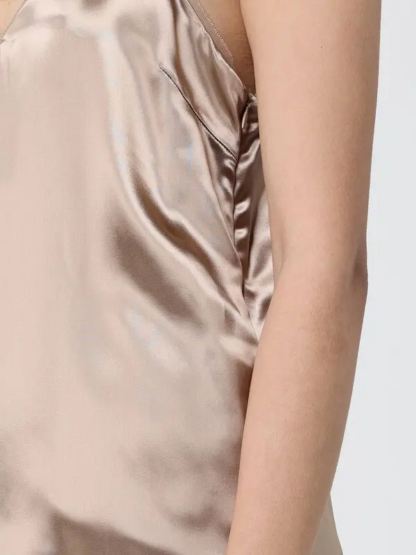 Fabiana Filippi Spaghetti Strap V-neck Camisole - Beige