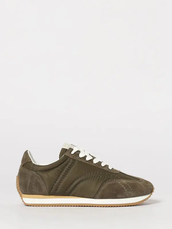 TOTEME Nylon And Suede Sneakers - Green