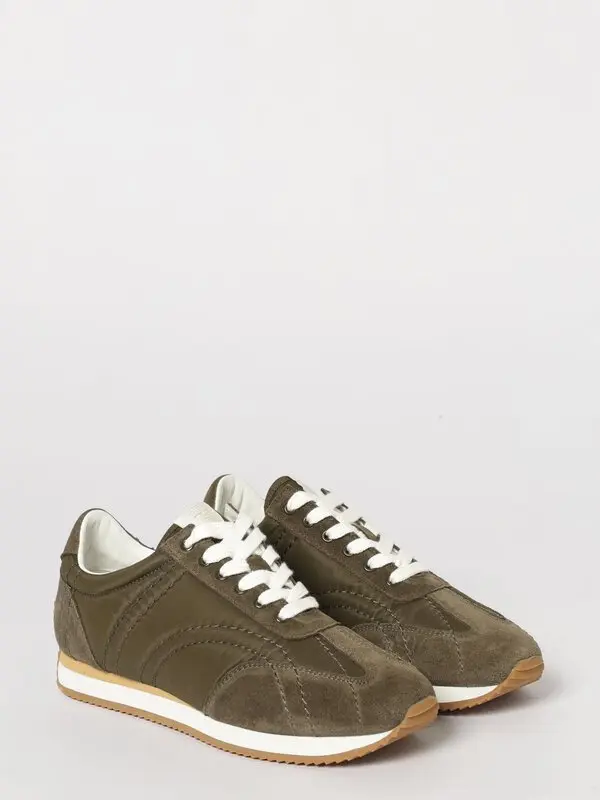 TOTEME Nylon And Suede Sneakers - Green