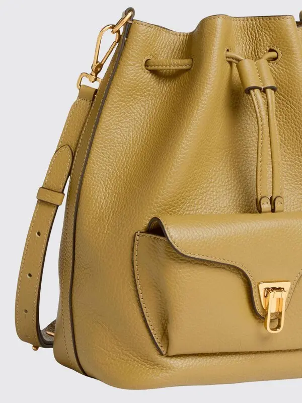 COCCINELLE Leather Bucket Bag - Green