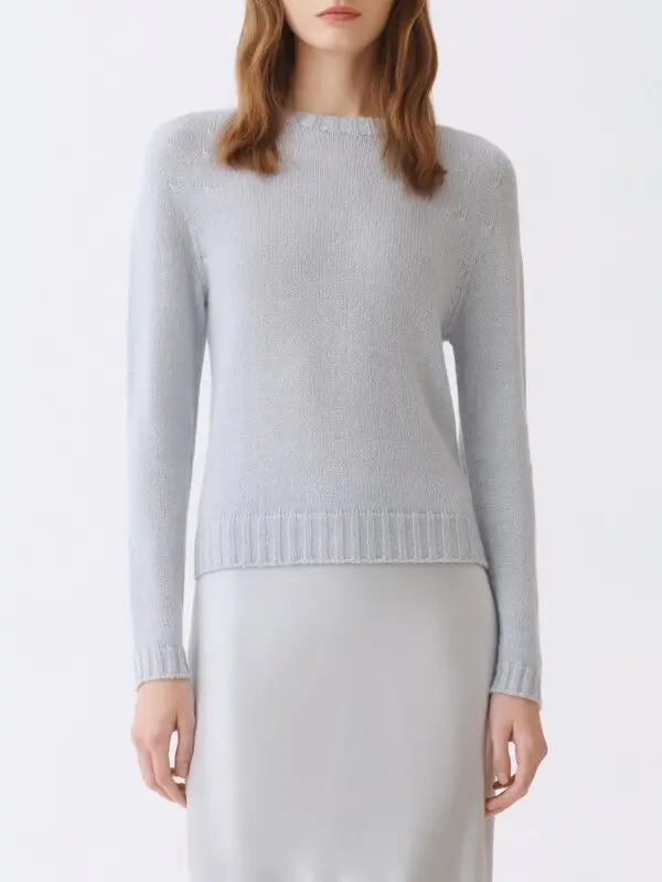 Fabiana Filippi Virgin Wool And Silk Blend Crewneck Sweater - Water