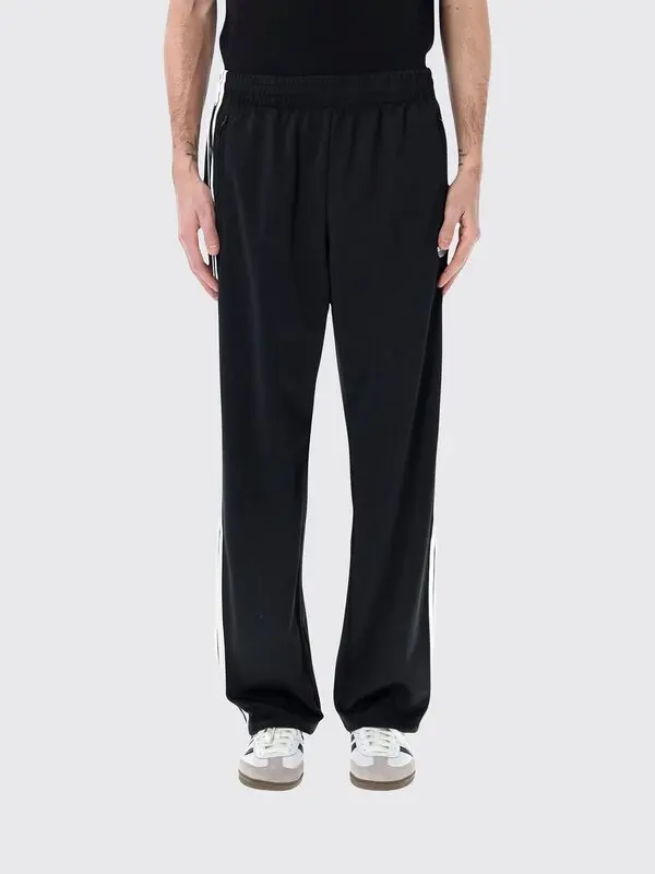 ADIDAS ORIGINALS Recycled Fabric Jogging Trousers With Embroidered Logo - Black
