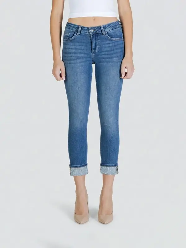 Liu Jo Cropped Fit Stretch Jeans - Denim