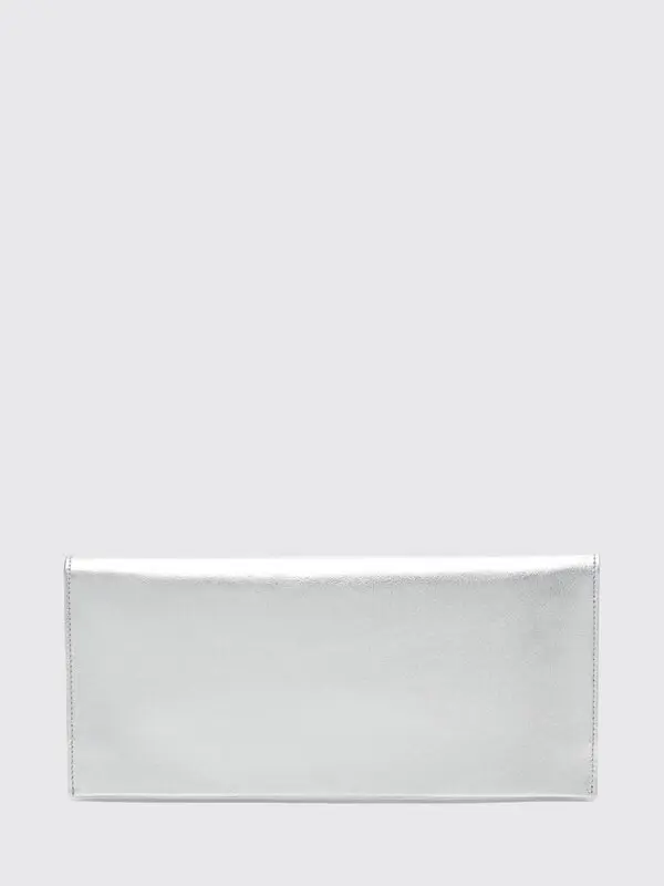 ROGER VIVIER Pilgrim Laminated Leather Clutch With Jewel Buckle