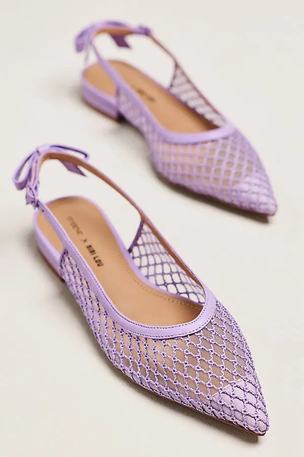 BIBI LOU Maeve X Slingback Flats - Lilac