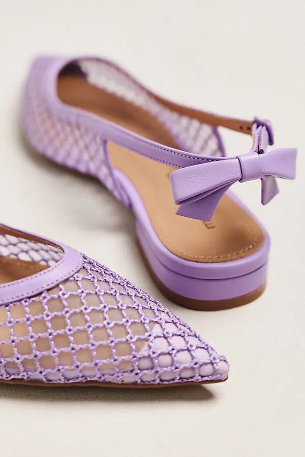 BIBI LOU Maeve X Slingback Flats - Lilac