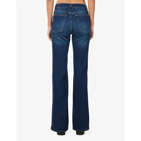 Good American Good Legs Flared Stretch-denim Jeans