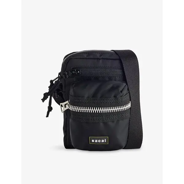 Sacai Pocket Pouch Woven Cross Body Bag - Black