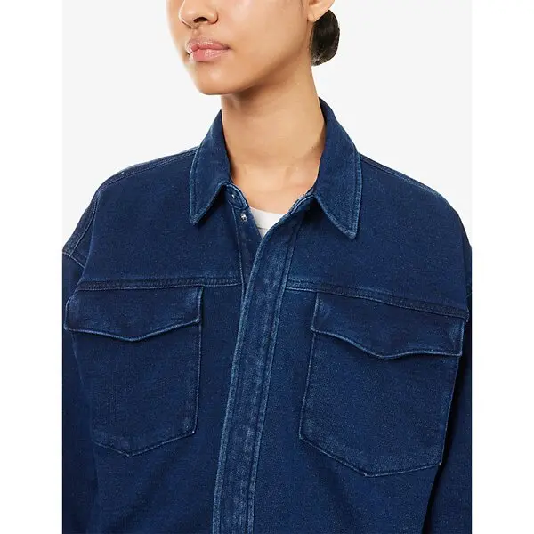Good American Cropped Denim Jacket