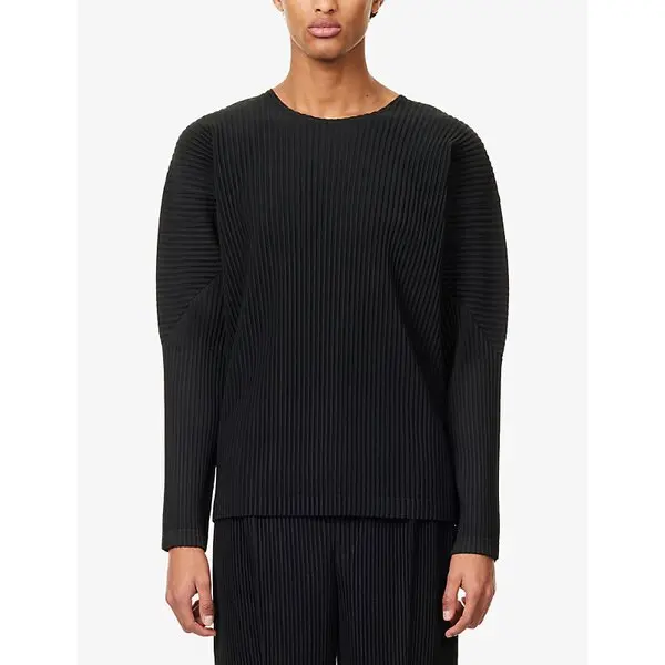Issey Miyake Basics Long-sleeves Knitted Top