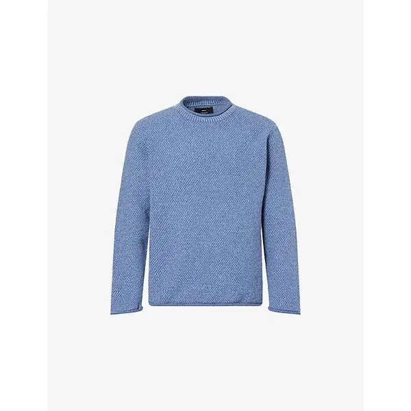 FINISTERRE Barents Crewneck Wool-blend Jumper - Denim