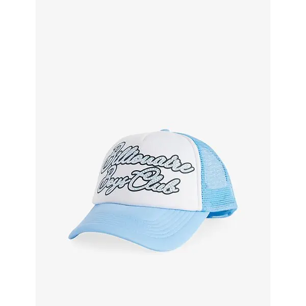 BILLIONAIRE BOYS CLUB Diamond Script Woven Trucker Cap - Blue White