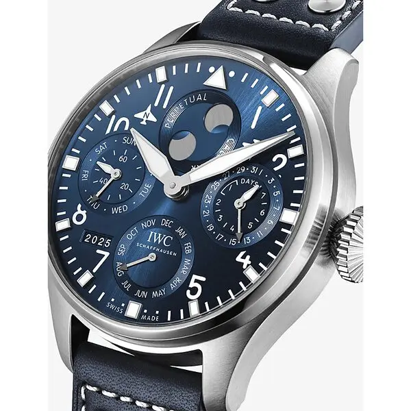 IWC SCHAFFHAUSEN Big Pilot's Perpetual Calendar Stainless Steel Automatic Watch 46.2mm - Gold