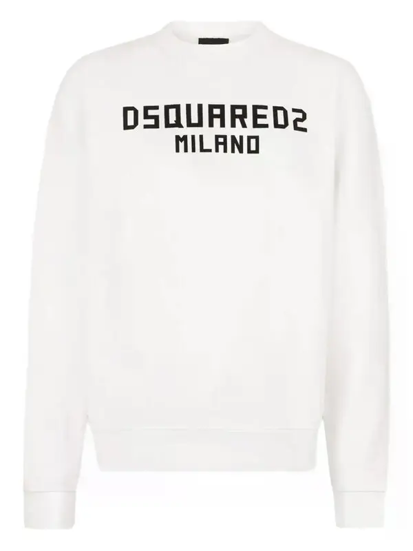 Dsquared2 Logo-print Crew-neck Sweatshirt - White