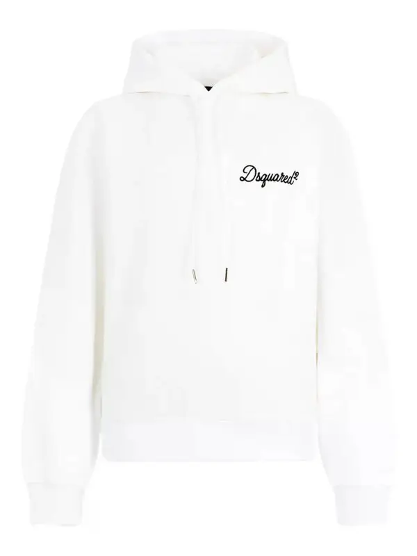 Dsquared2 Hooded Long-sleeve Hoodie - White