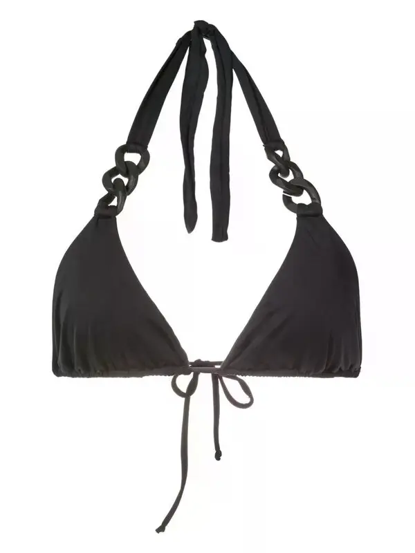 LENNY NIEMEYER Chain-link Halterneck Bikini Top - Black