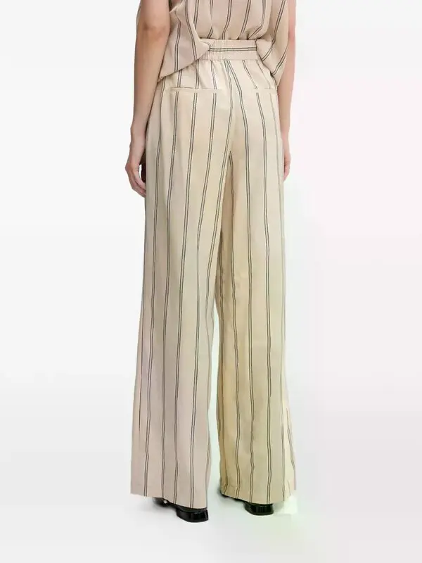 MARC AUREL Striped Wide Leg Trousers