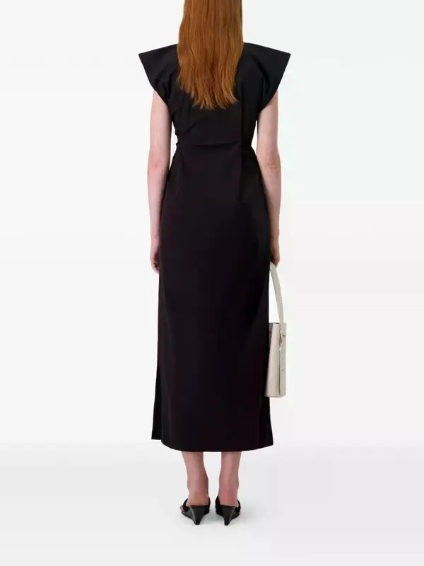 Coperni Structured Shoulders Adjustable Midi Dress