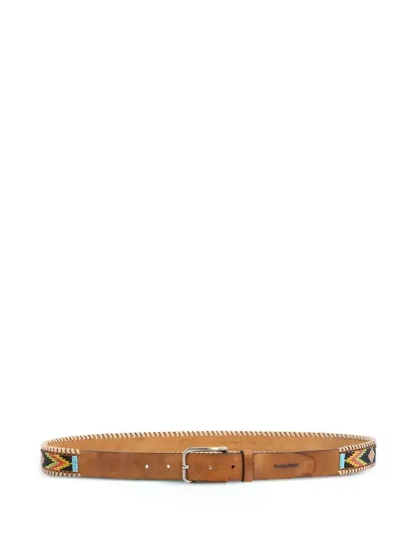 Dsquared2 Braided-embellishment Leather Belt - Brown
