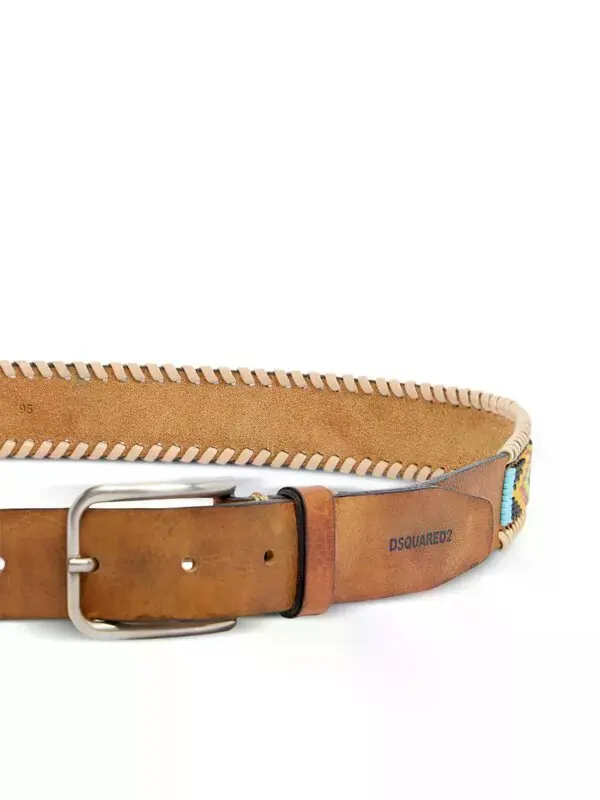 Dsquared2 Braided-embellishment Leather Belt