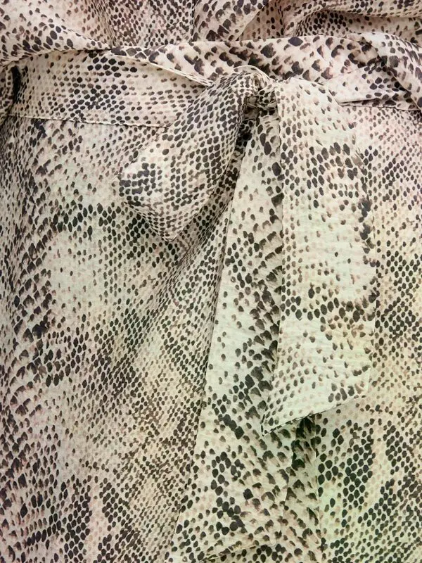 MARC AUREL Snakeskin-pattern Midi Skirt